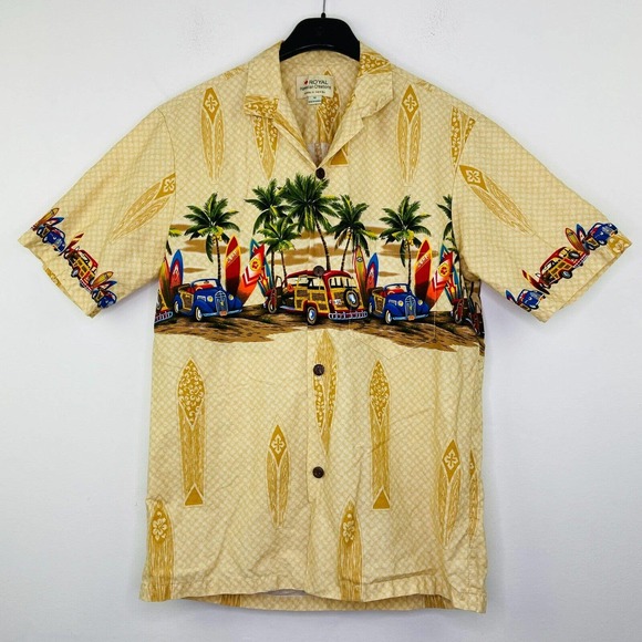 Royal Hawaiian | Shirts | Royal Hawaiian Creations M Shirt Beige ...